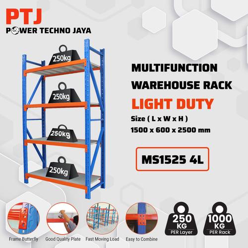 Jual MS1525 Rak Gudang KITARACK Rak Besi Warehouse Rack 4 Layer ...