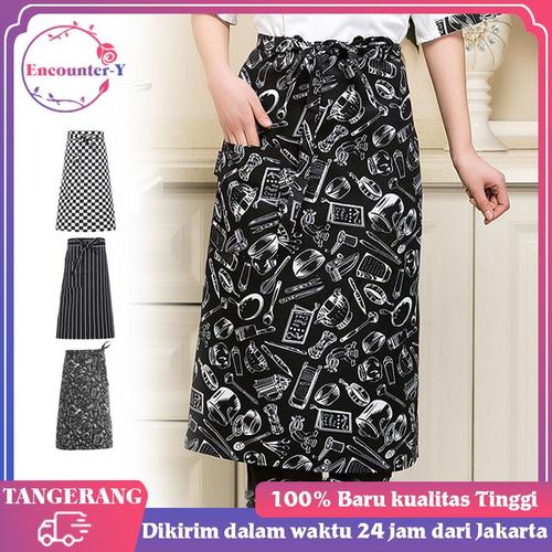 Jual Apron Half Body Panjang 70cm Apron Celemek Koki Pendek Half Maxi - B - Kota Tangerang ...
