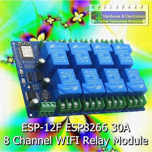 Jual ESP-12F ESP8266 30A 8 Channel WIFI Relay Module - Kota Surabaya ...