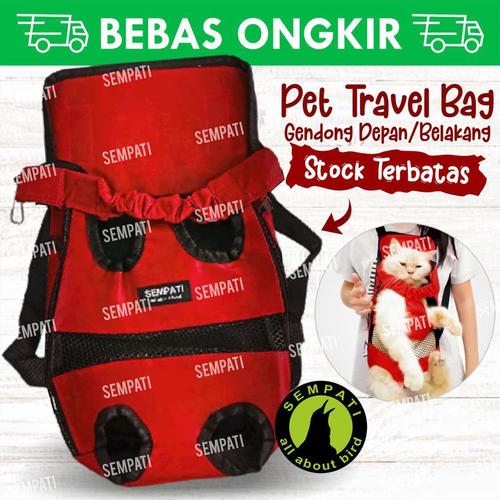 Jual Tas kucing gendong depan belakang tas pet cargo kucing pet travel ...