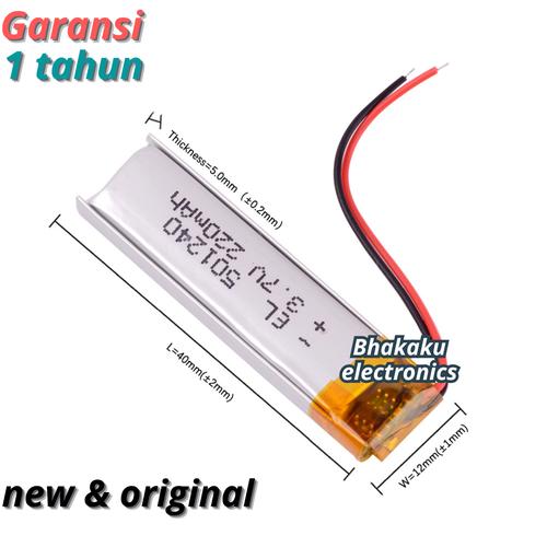 Jual Baterai Lithium Polimer Rechargeable Isi Ulang 220mah 3 7v