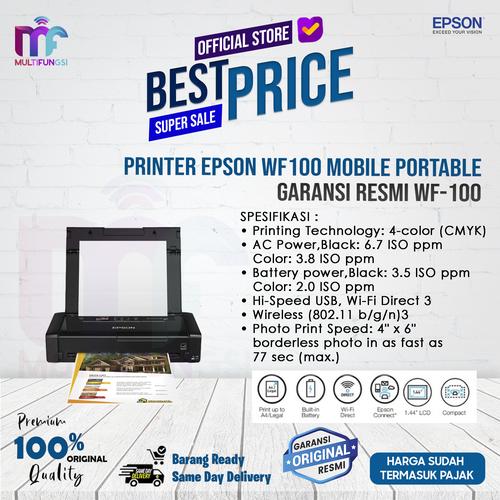 Promo Printer Epson WF100 Mobile Portable Garansi Resmi WF-100 Cicil 0% ...