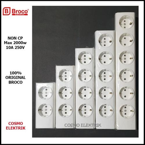 Jual BROCO Terminal Stop Kontak OUTBOW OB Tempel 2, 3, 4, 5, 6 Lubang ...