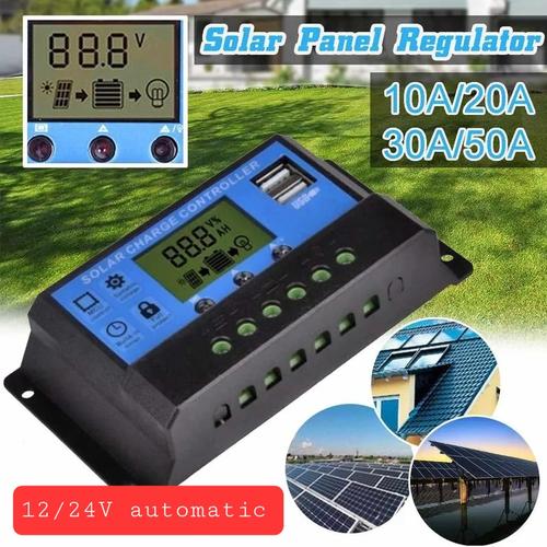 Jual modul solar charger controller PWM dual USB 12-24V-charger baterai ...