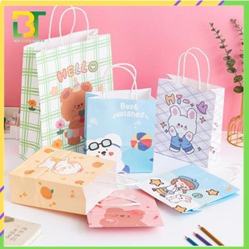 Promo LBT Paperbag Karakter Kartun Lucu Goodie Bag Motif Rabbit & Bear ...