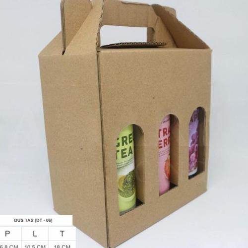Jual dus botol kardus jinjing botol 250ml dus parcel minuman box ...