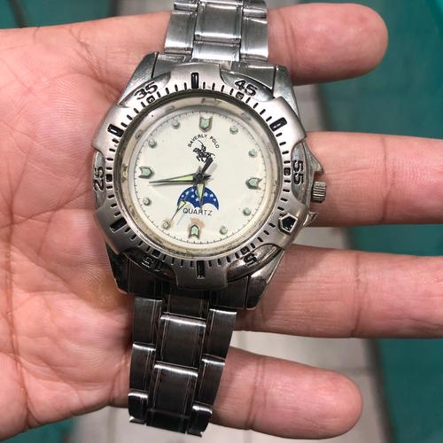Jual jam tangan pria polo quartz stainles steel jam vintage klasik ...