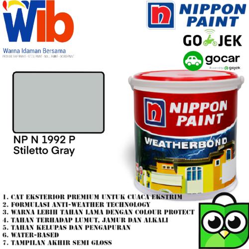 Jual Nippon Paint Weatherbond Eksterior 2,5 Liter / Stiletto Gray ...