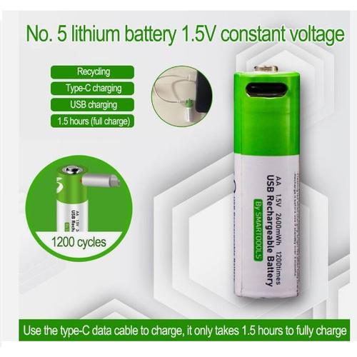 Jual Battery Baterai SmartTools AA AAA USb C Rechargeable 2600mWh ...