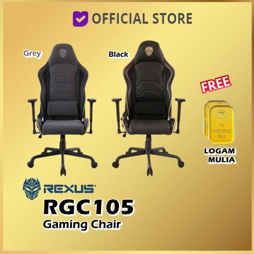 Promo Rexus RGC-105 Gaming Chair RGC105 Kursi Gaming - Black Cicil 0% ...