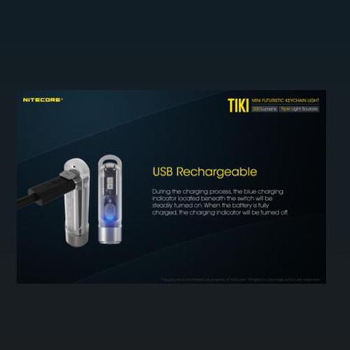 Jual Nitecore TIKI 300 Lumen USB Rechargeable Keychain Flashlight Type ...