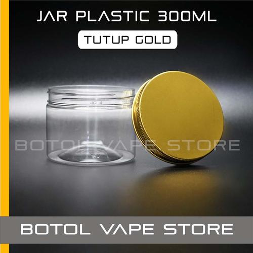 Jual Botol Jar Toples Plastik/Palstic Jar 300ml Tutup Gold - Kota ...