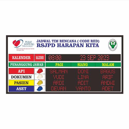Jual Papan Red Code medis 100x40 cm - Display Led Code Red Rumah Sakit ...