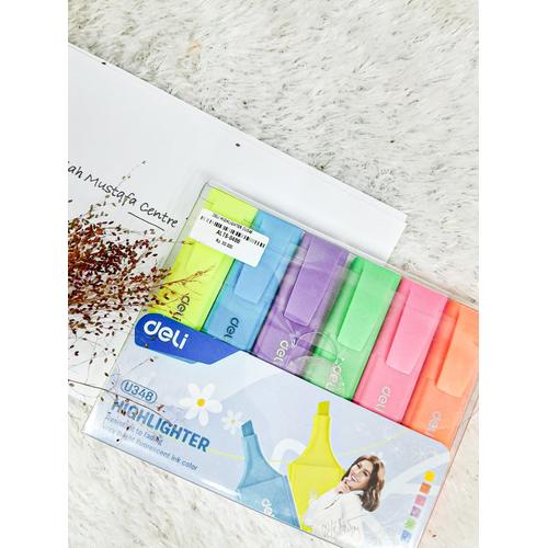 Jual [DELI X AGNEZ MO] Deli stabilo/ Penanda Isi 6 Warna Terang CU348 ...