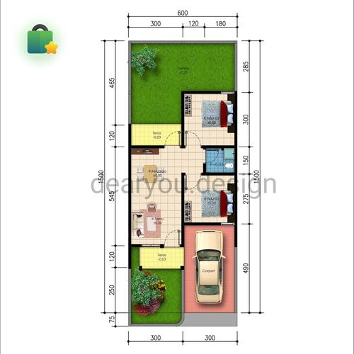 Jual desain denah rumah 2D dan 3D - Kota Palembang - dearyou design ...