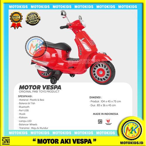 Jual Motor Aki Vespa Scooter Vintage Vestic PMB M288 M-288 MOTOKIDS ...