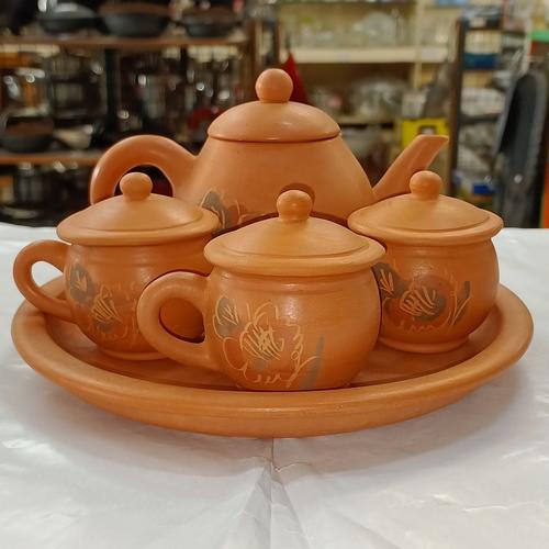 Jual Poci Gerabah Set Tanah Liat Teko Set Cangkir Tanah Liat Asli ...