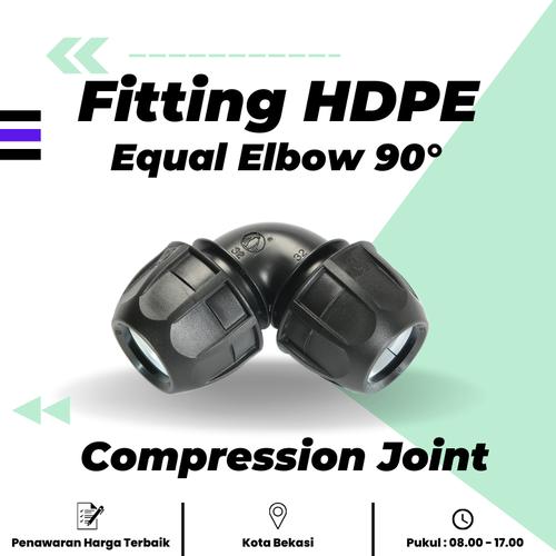 Jual Knee Equal Elbow 90 Derajat Fitting HDPE Compression Sambungan ...