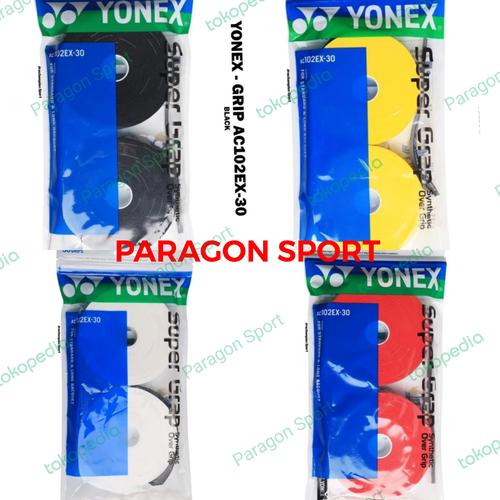 Jual Grip badminton karet YONEX AC102EX /AC 102 EX-30/ AC 102EX / AC102 EX - Hitam - Jakarta ...