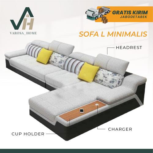 Jual sofa letter L modern/mewah/elegant/terbaru/headrest - Kota Depok ...
