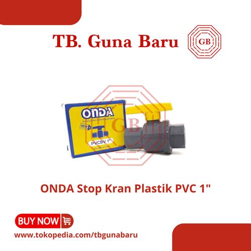 Jual Ball Valve PVCBV 1" ONDA Polos Stop Kran Plastik PVC kuning 1 Inch ...