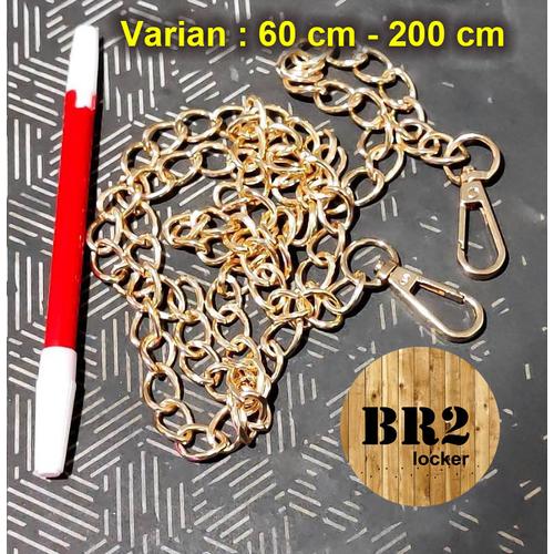 Jual Rantai Besi lebar 11 mm 60 - 200 cm dan pengait warna emas muda ...