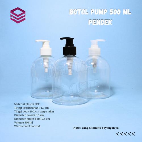 Jual botol hand soap 500 ml / botol pump 500ml model pendek - Putih ...