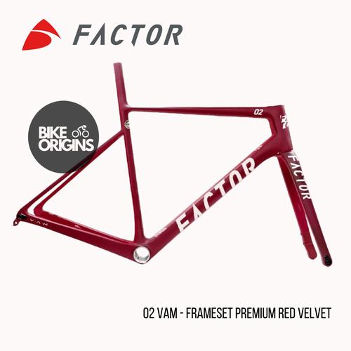 Jual Frameset Factor O2 VAM Carbon Disc Brake 2023 - Red Velvet - 45 ...