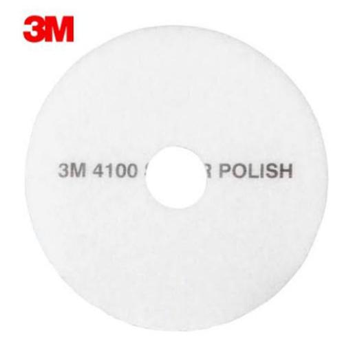 Jual 3M White Super Polish Pad 4100, 16 inch Floor Buffing Pad - Putih ...