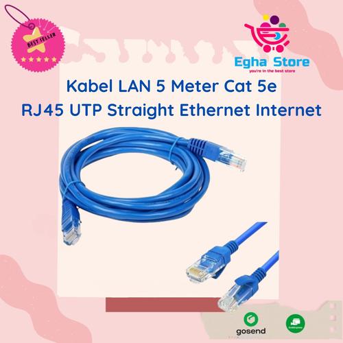Jual Kabel LAN 5 Meter Cat 5e RJ45 UTP Langsung Siap Pakai Cable ...