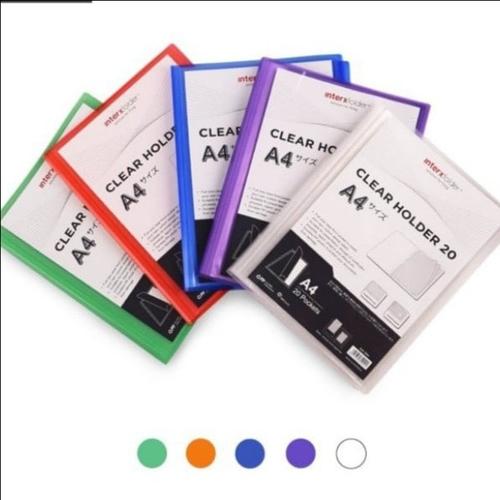 Jual CLEAR HOLDER 40 PC INTERX FOLDER A4 - Merah - Jakarta Timur ...