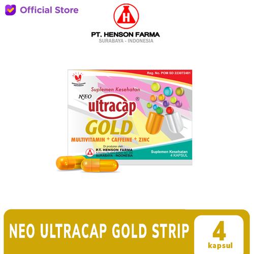 Promo NEO ULTRACAP GOLD Suplemen Kesehatan Multivitamin Caffeine Zinc ...