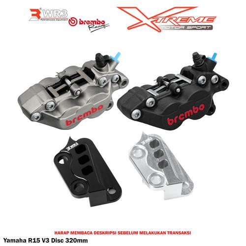 Jual Breket Kaliper WR3 With Brembo 4P1P R15 V3 XSR 155 MT15 Vixion R155 - XSR 320 B/S - Jakarta ...