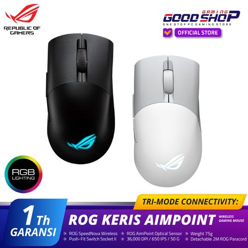 Promo ASUS ROG Keris Wireless AimPoint - Gaming Mouse - Putih Cicil 0% ...