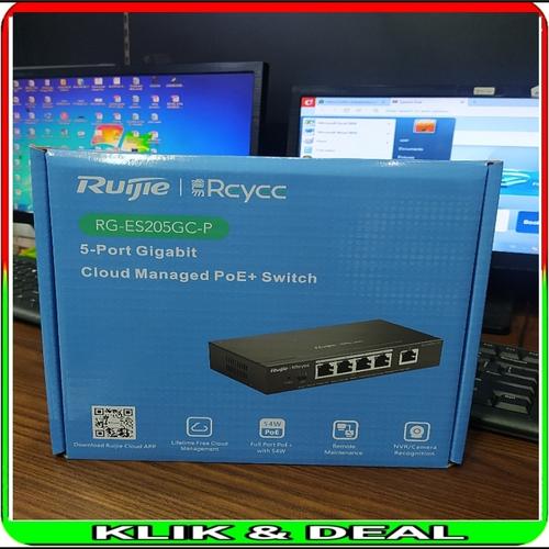 Jual ruijie reyee 5 port gigabit poE/poe +cloud managed switch RG ...