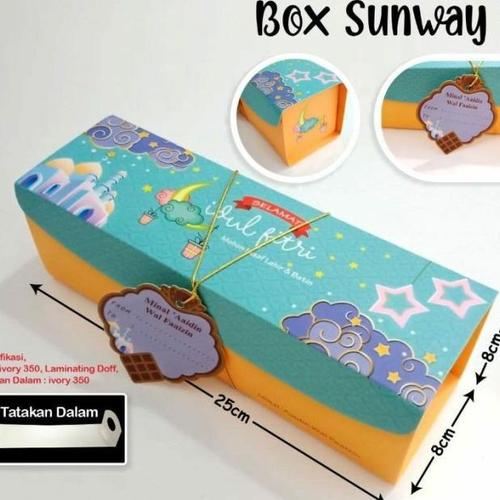 Jual box sunway 9 dus kotak cake lebaran idul fitri roll cake kotak ...