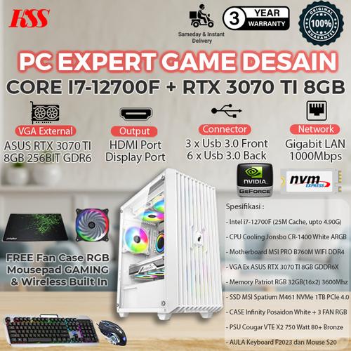Jual Komputer/PC Core i7-12700F + RAM 32GB + RTX 3070 TI 8GB Harga ...