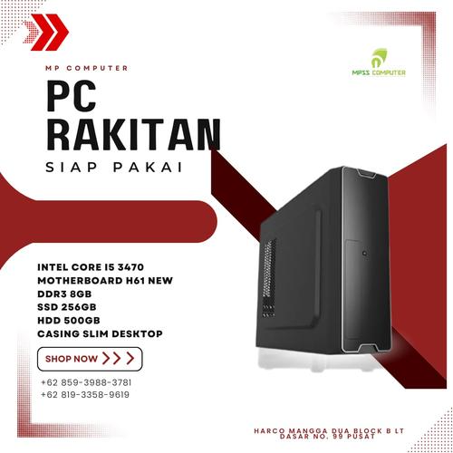 Jual PC Rakitan Slim Desktop i5 3470 8GB 256GB 500GB - Jakarta Pusat - MP Computers | Tokopedia