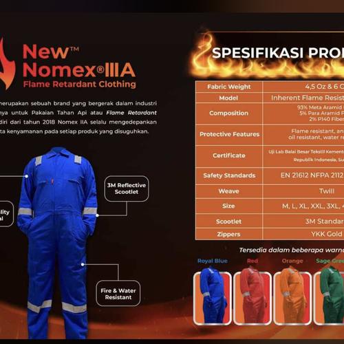 Jual Baju Coverall Anti Api New Nomex lllA - NEVY, M - Jakarta Barat ...
