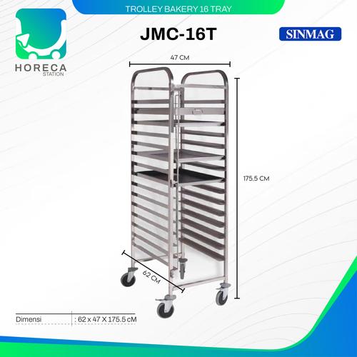 Jual SINMAG S/S Bakery Trolley 16 Loyang JMC-16T / JMC 16T / JMC16T ...