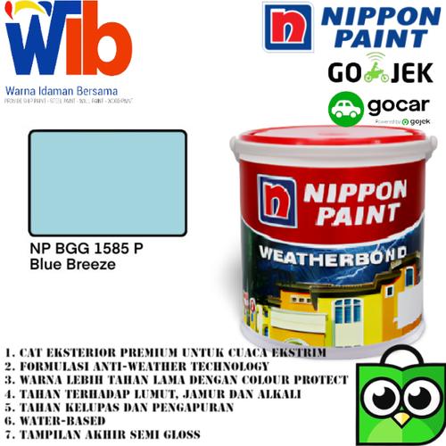 Jual Nippon Paint Weatherbond Eksterior 2,5 Liter / Blue Breeze Bgg ...