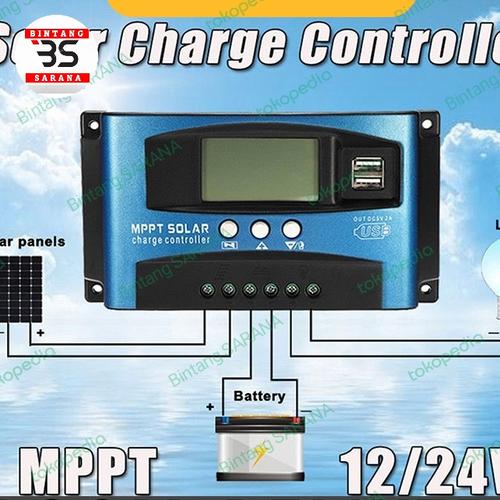 Jual Solar Charger Controller Mppt 50A 12V 24V Panel Surya kontrol isi ...