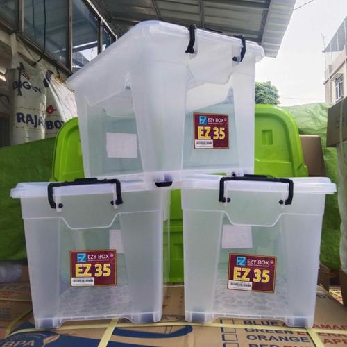 Jual EZY Container Box EZ 35 Liter Roda Bening CB45 Kotak Multiclub ...
