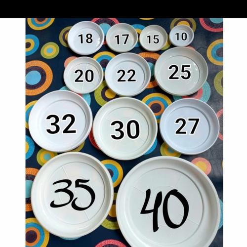 Jual Alas Pot Putih, Tatakan Pot, Alas Pot Plastik, Ukuran Diameter ...