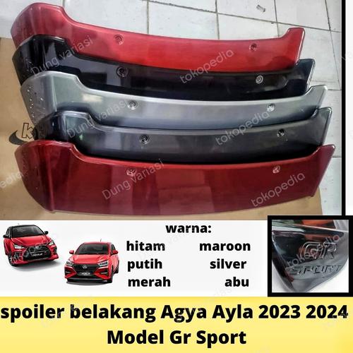 Jual spoiler belakang Agya Ayla 2023 2024 2025 model gr sport warna ...