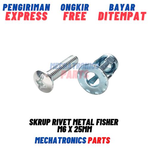 Jual Skrup Rivet Metal Fisher Sekrup Plat Baut Mur Drat Jack Nut - M6 x ...