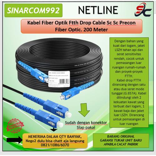 Jual Kabel Fiber Optik Ftth Drop Cable Sc Sc Precon Fiber Optic. 200 ...