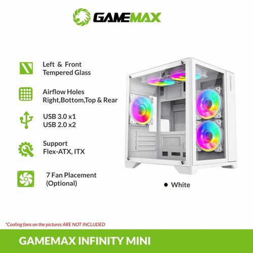 Jual Casing PC Gamemax Infinity Mini ITX WHITE - Hitam - Kota Depok ...