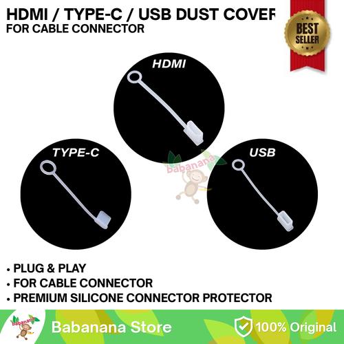 Jual Silicone Pelindung Kabel Konektor HDMI USB TYPE-C Anti Dust Cover ...