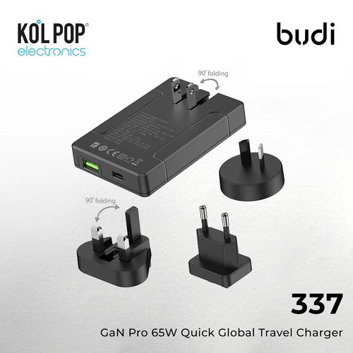 Promo Budi 337 GaN Pro 65W Quick Charger Global Travel Charger for PC ...